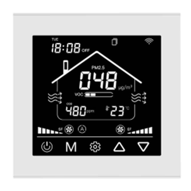 HVAC Control Fan Controller With TVOC PM2.5 CO2 Temp and Humidity Fresh ...
