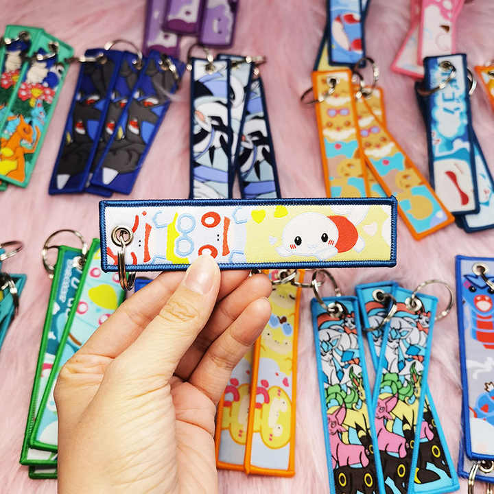 Custom Embroidered Fabric Keychains - Perfect for Promotions