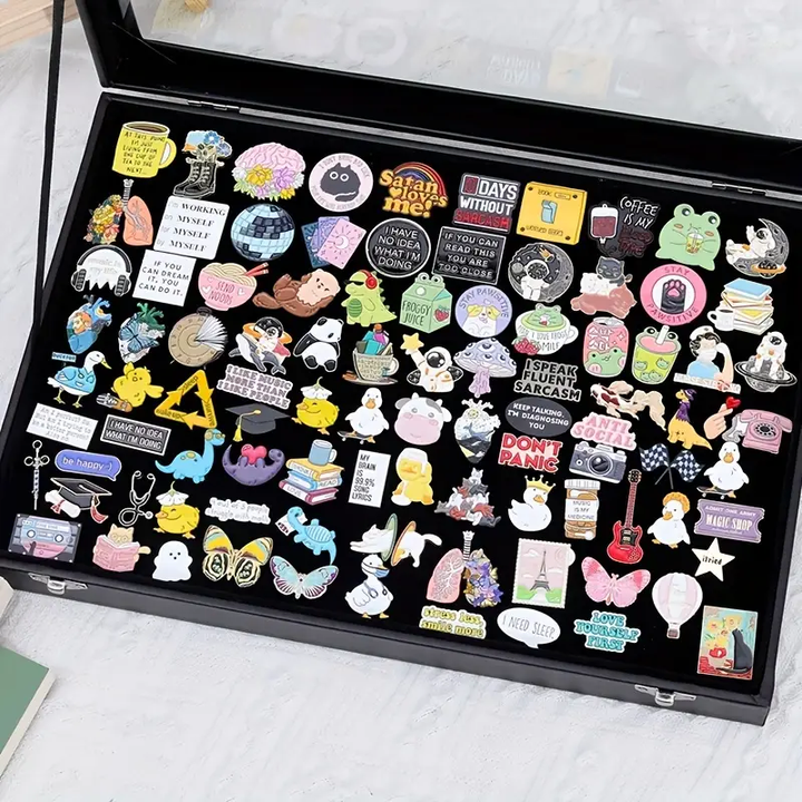 Cute Enamel Pins - Aesthetic Bulk Set of Anime Lapel Badges