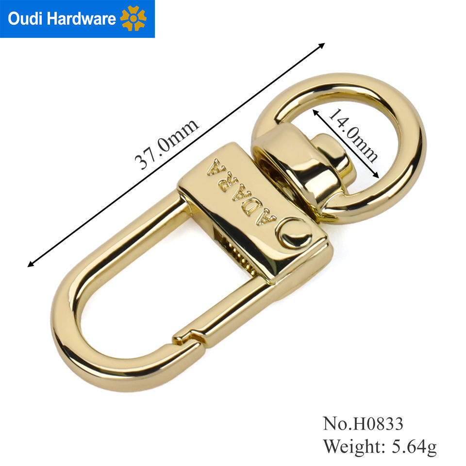 Light Gold Bag Metal Swivel Snap Hook - Wholesale Available