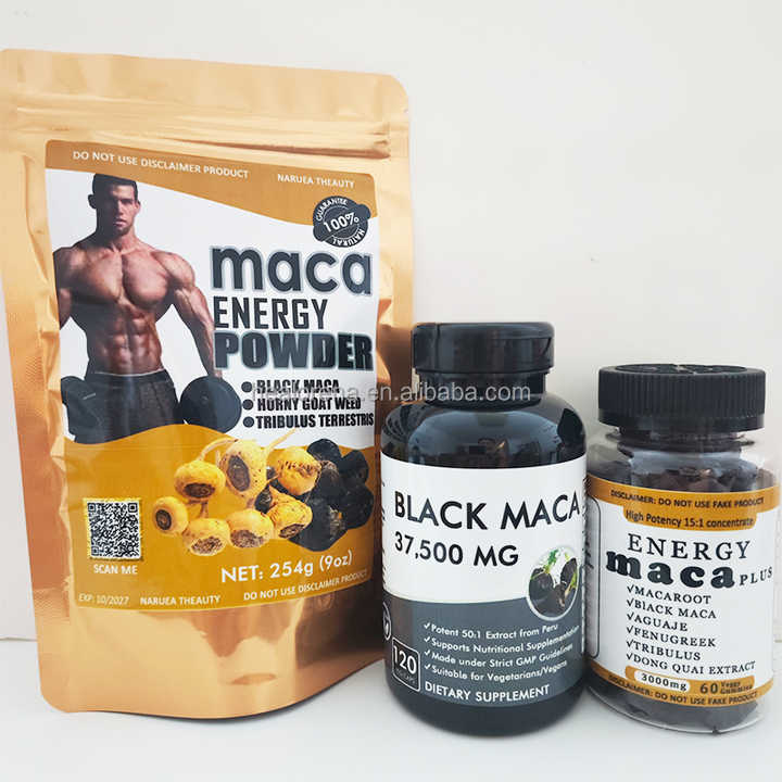 Maca Ginseng Capsule Men Ultimate Energy Support Maca Extract OEM Maca ...