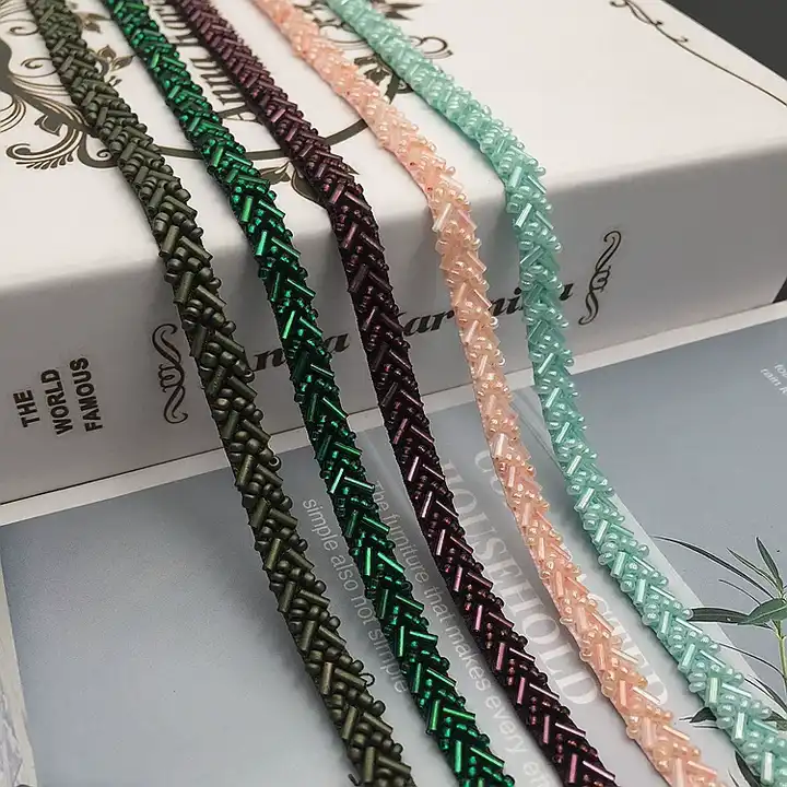 Handmade Bead Trims - Elegant DIY Garment Accessories