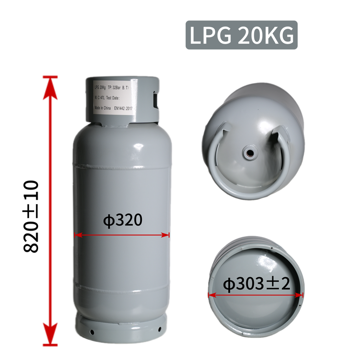 ISO Certified 44lbs Low Pressure Steel LPG Cylinder Propane Butane Gas ...