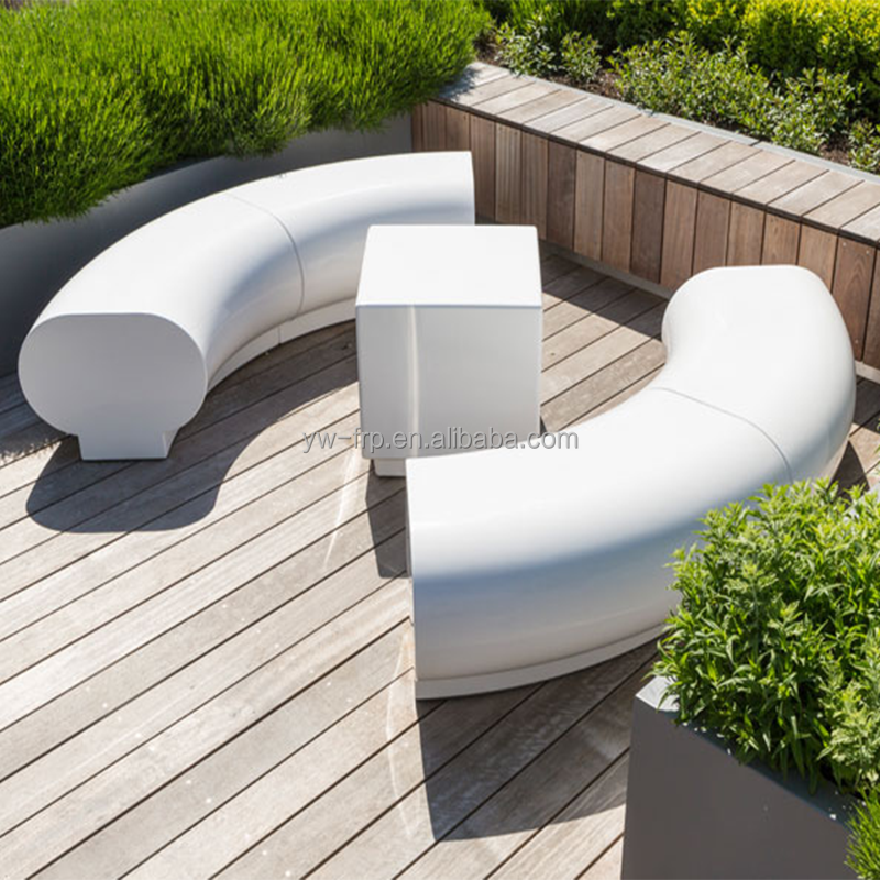 Outdoor Fiberglass Benches - Luxury Public Seating