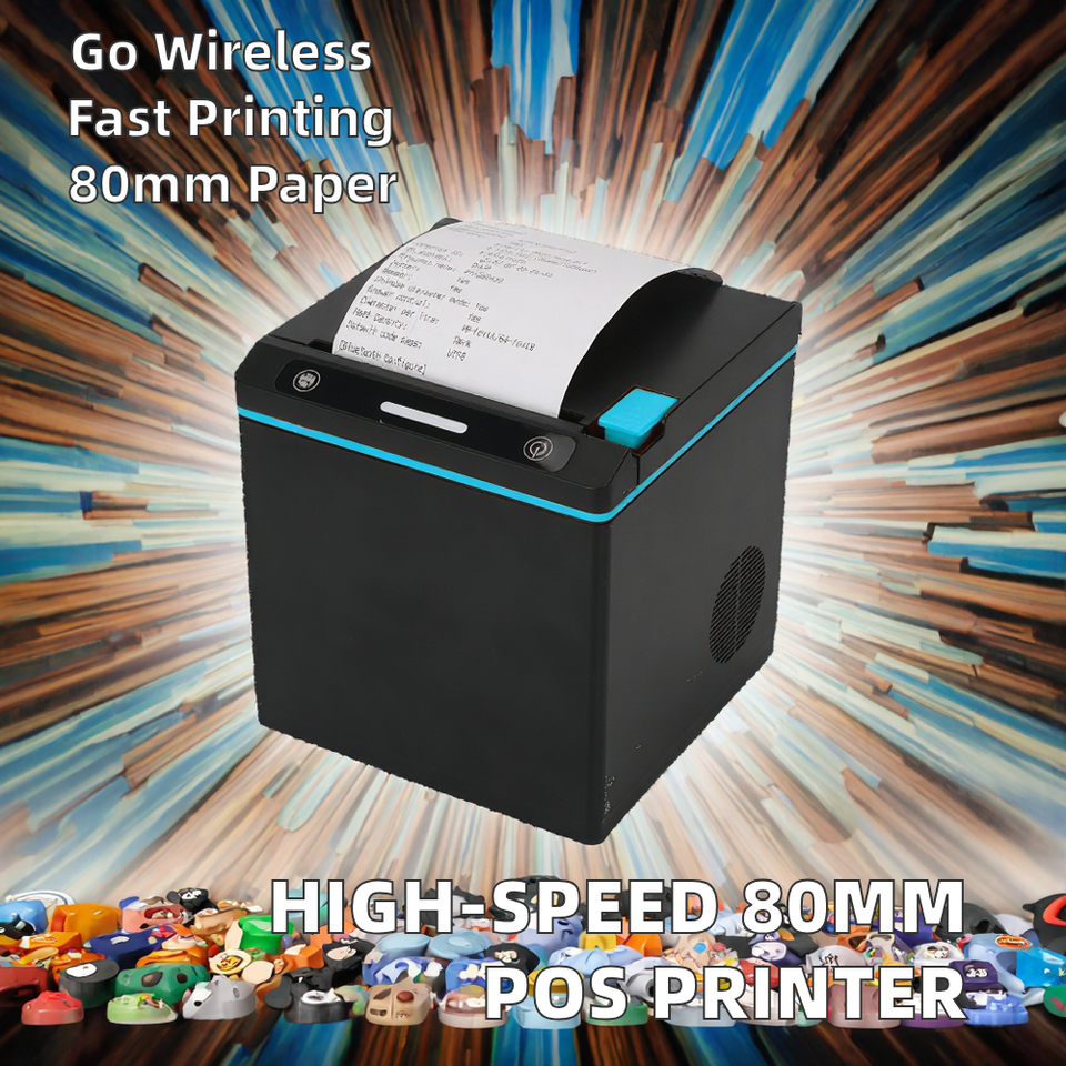 80mm Thermal Receipt Printer High Speed 300mm/s USB LAN WIFI for ...