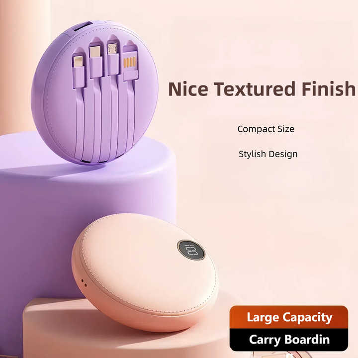 Latest Design Round Mini Small Power Bank 10000mAh Fast Charging ...