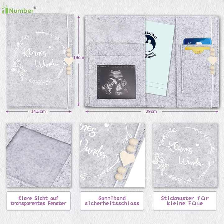 Niedliches Design Bulk Grey Felt Mutter pass Custom Printing Reise ...