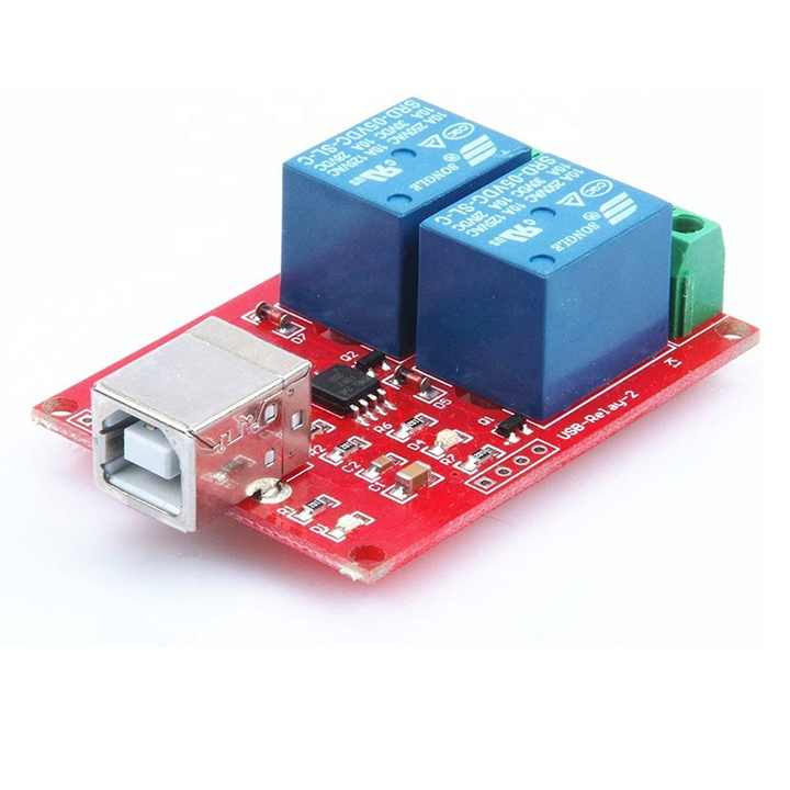 2 Channel 5V Relay Module - USB Control Switch for Robotics