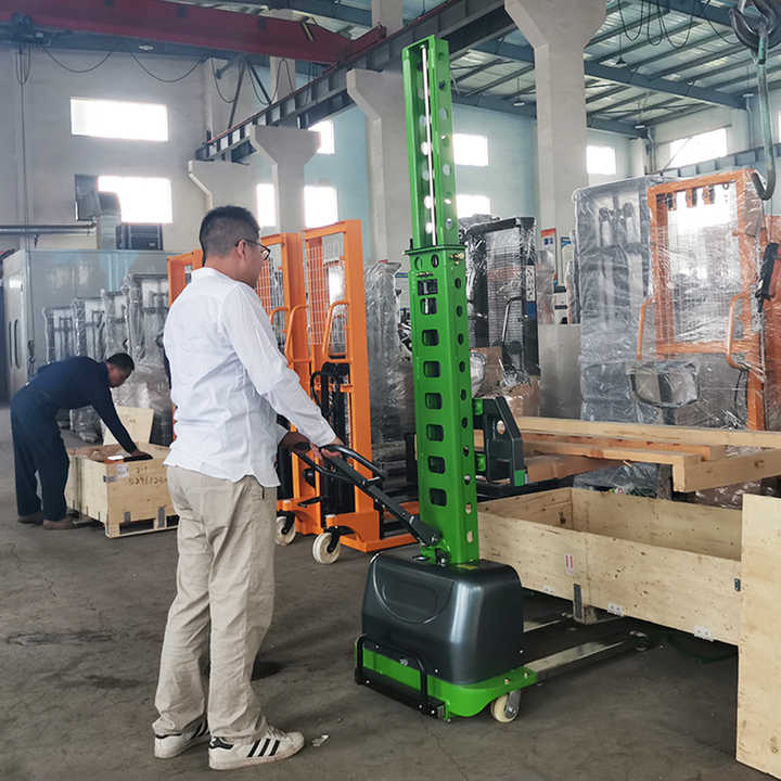 500kg 700kg Full Electric Self Lifting Stacker Portable Self Loading Truck 1100mm 1300mm ...