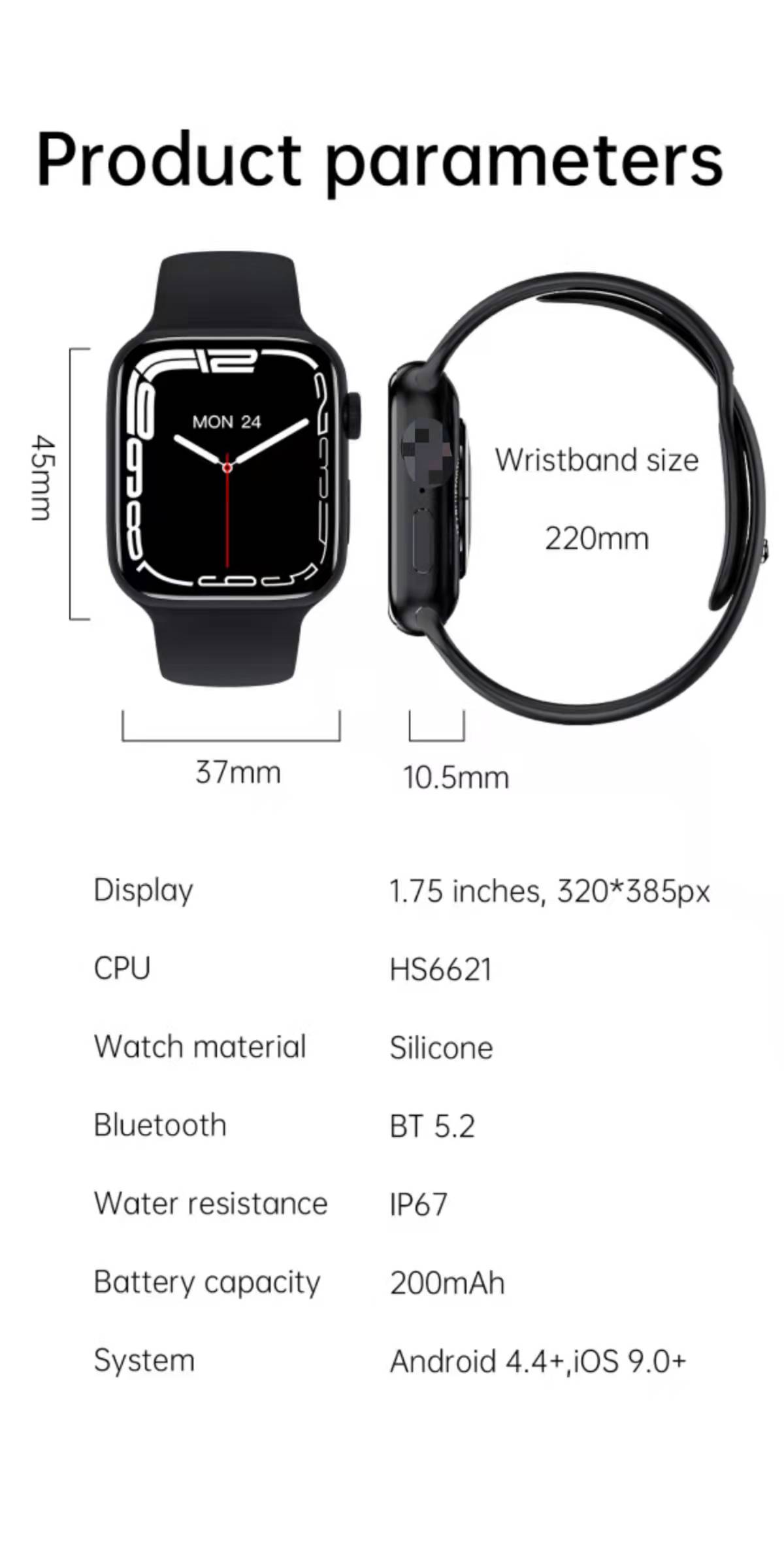 Atouch HL7 Pro Smart Watch - Bht Store Uganda