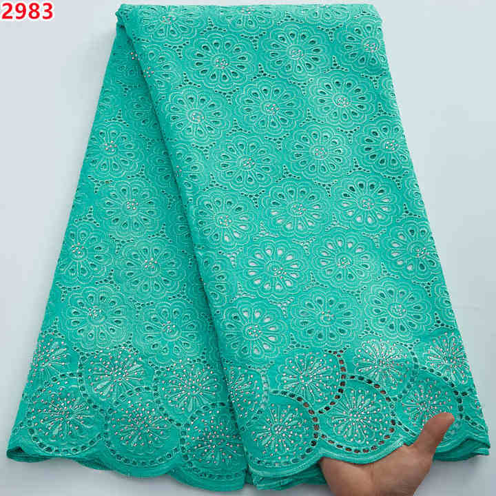 2983 Plain Gold 5 Yards Swiss Voile Lace African Swiss Lace Fabric Used ...