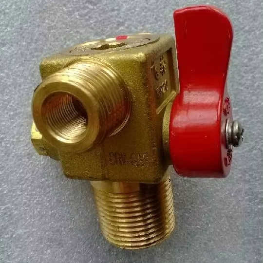 High pressure gas cylinder valve inlet thread 3/4-14NGT outlet thread 2 ...