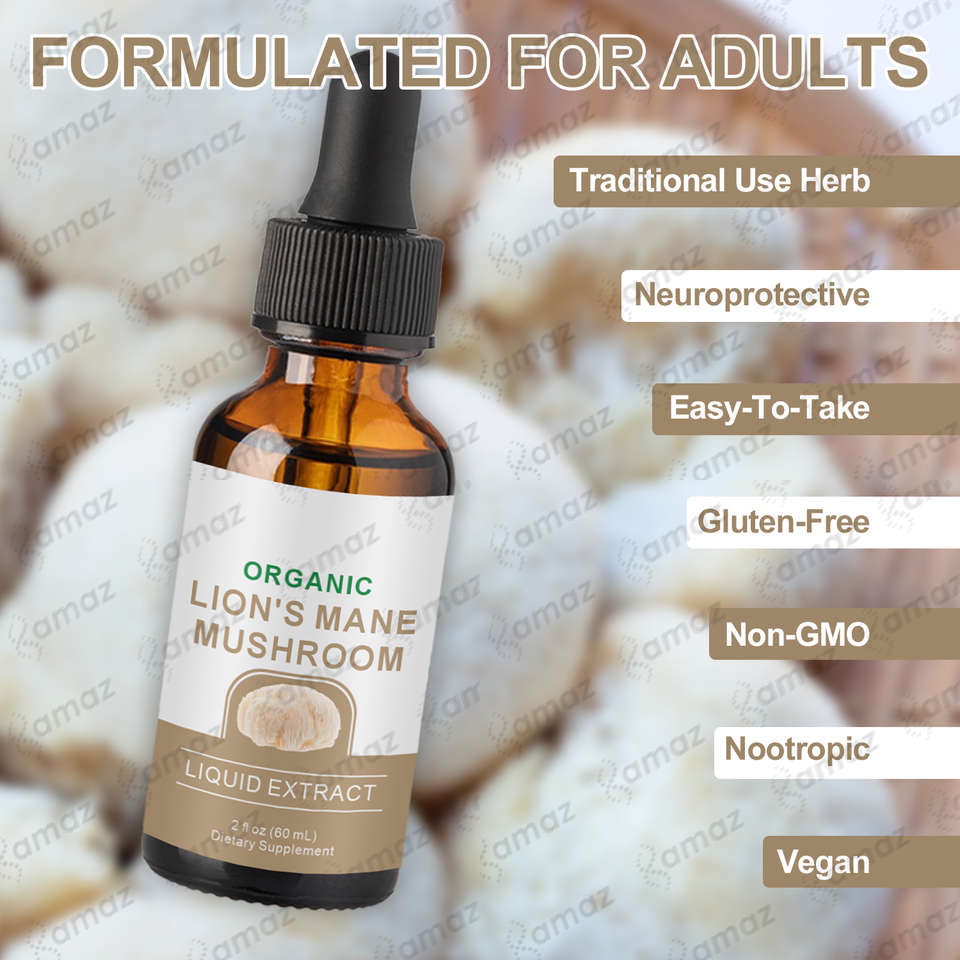 Amaz Supplement Mushroom Extract Drops Liquid Nootropics Immune System ...