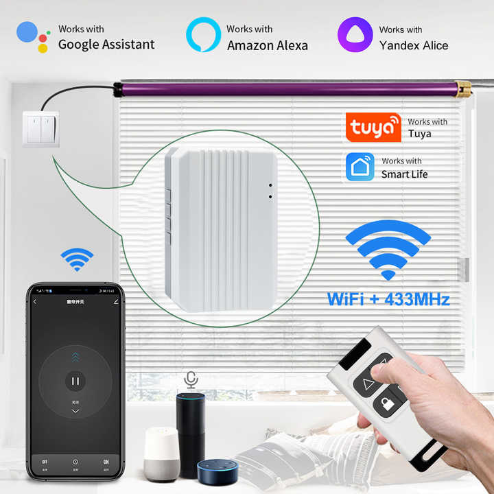 Garage Automatic Roll Up Roller Door Opener Motor with 2 Remotes Motor ...