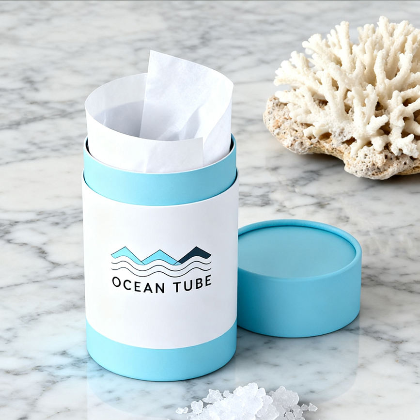 Best Selling Recyclable Custom Design Round Cylindrical Soft Facial ...