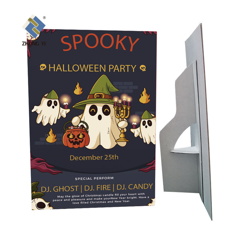 A4 A5 Cardboard Corrugated Display Rack Banner Strut Cutout Cards ...