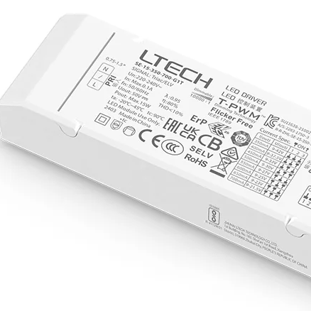 LTECH LED Driver Triac ELV Intelligent LED Driver SE-15-350-700-G1T 15W ...