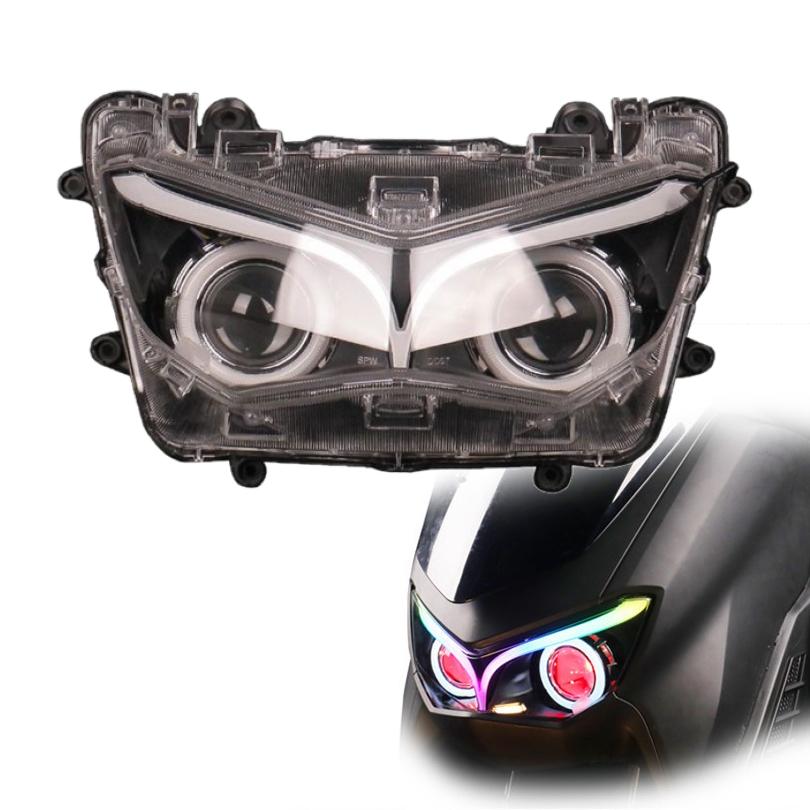 Motorcycle Lighting Systems Nmax 155 Modified Front Light Scooter LED Headlight for Yamaha Nmax155 V2 2020 2024 RBG Headlamp