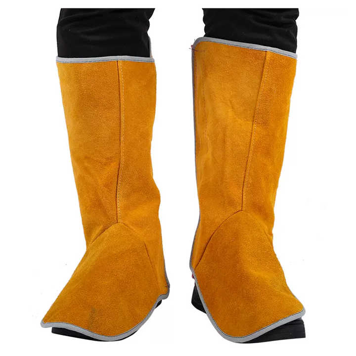Welding Spats Flame Heat Abrasion Resistant Cowhide Split Leather ...