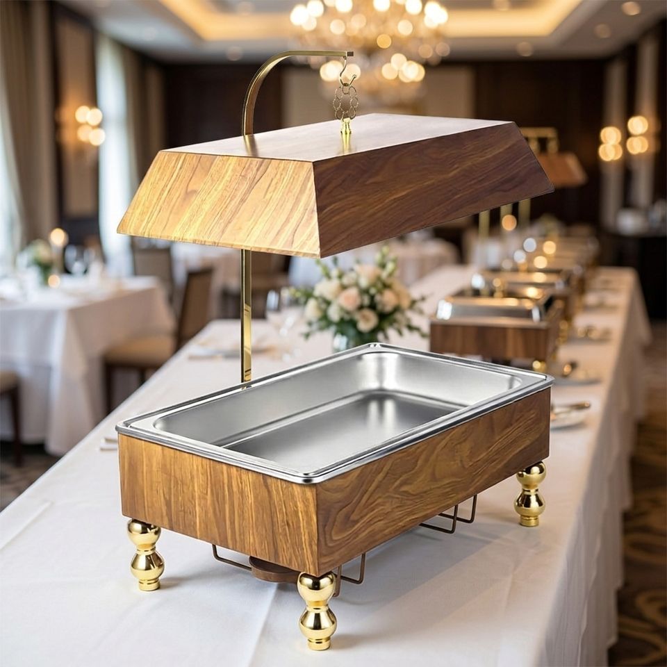 Stainless Steel Buffet Catering Chafing Dish 9L Alcohol-Fueled Food ...