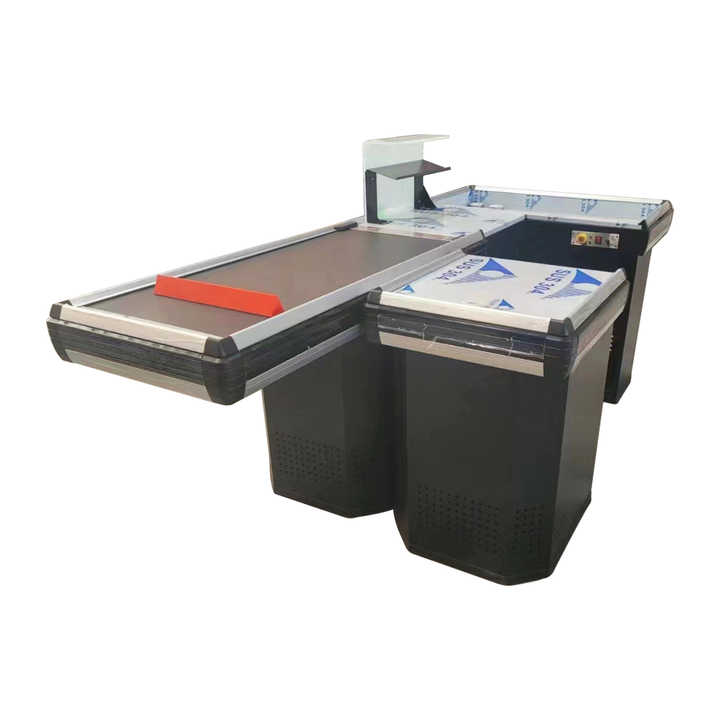 Cashier Counter Table with Conveyor Belt for Supermarkets & Stores ...