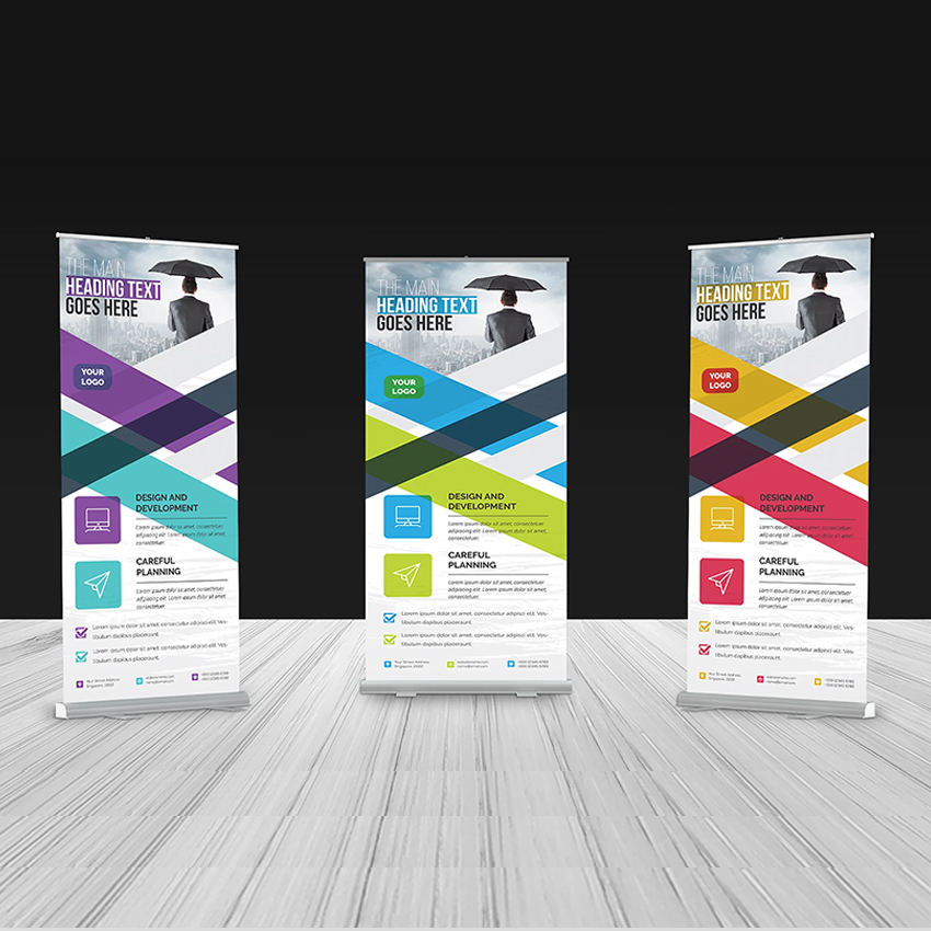 Roll-up Advertising Banner Stand Aluminum Retractable Lightweight ...