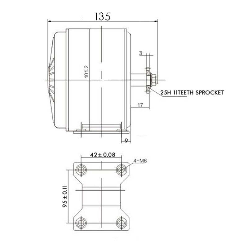DC Motor MY1016 Series - 250W & 350W for Electric Bikes