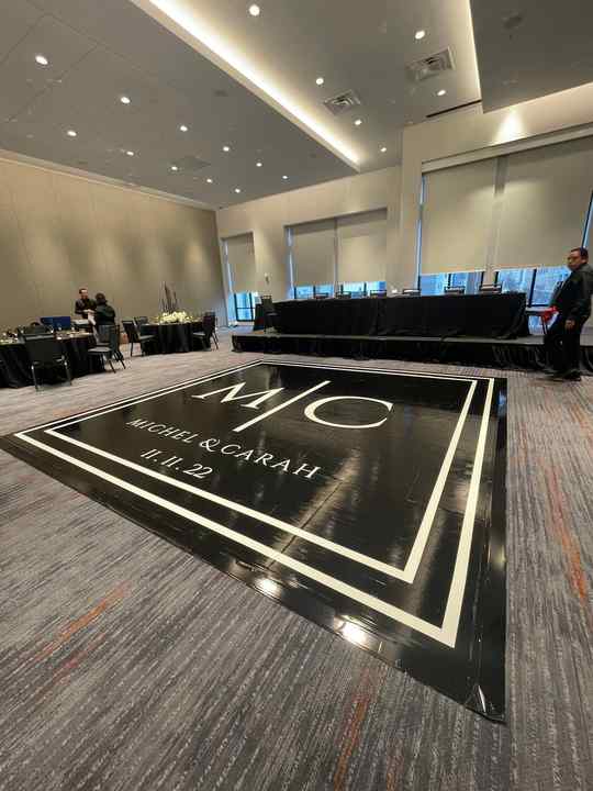 Custom Wedding Dance Floor Decals - Elegant & Eco-friendly