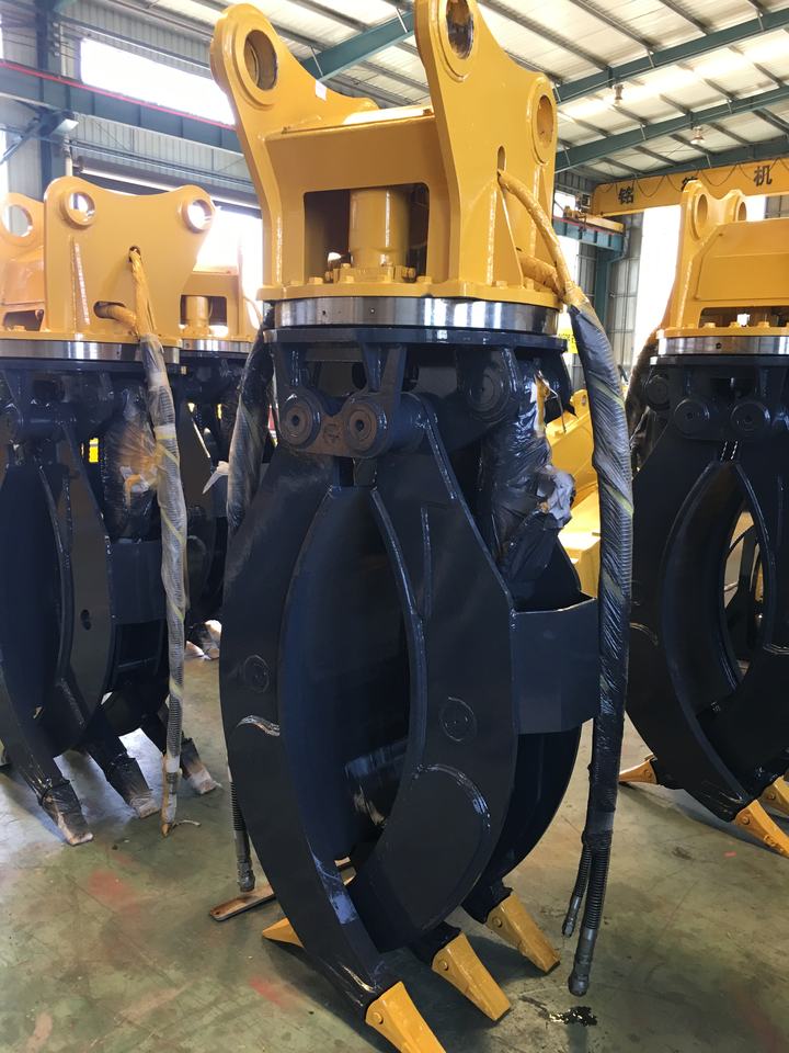Excavator Hydraulic Log Grapple Wood Grab with Pump & Motor for 10-15 ...