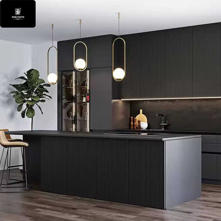 YVT Customized Modern Wood Veneer Kitchen Cabinet - OEM | Wholesale