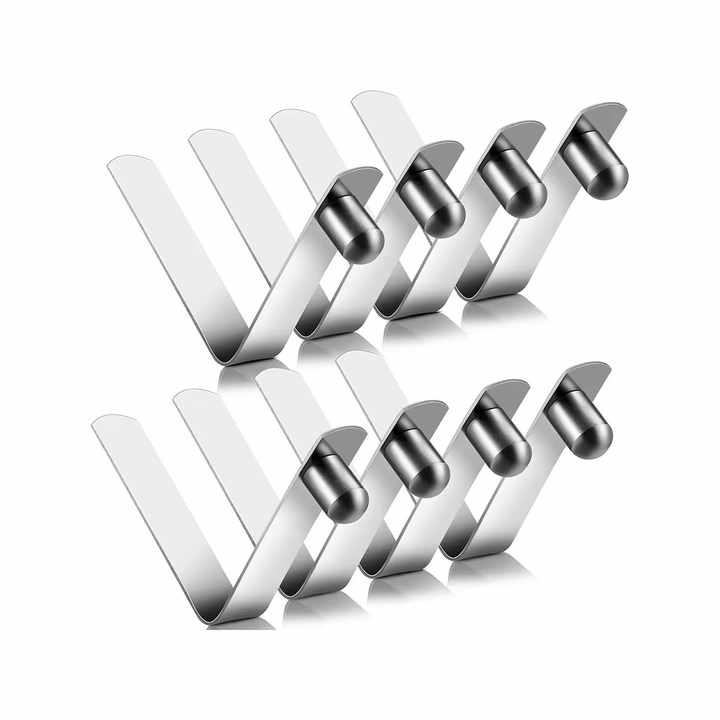 V Shape Tent Pole Push Button Spring Clips - Stainless Steel