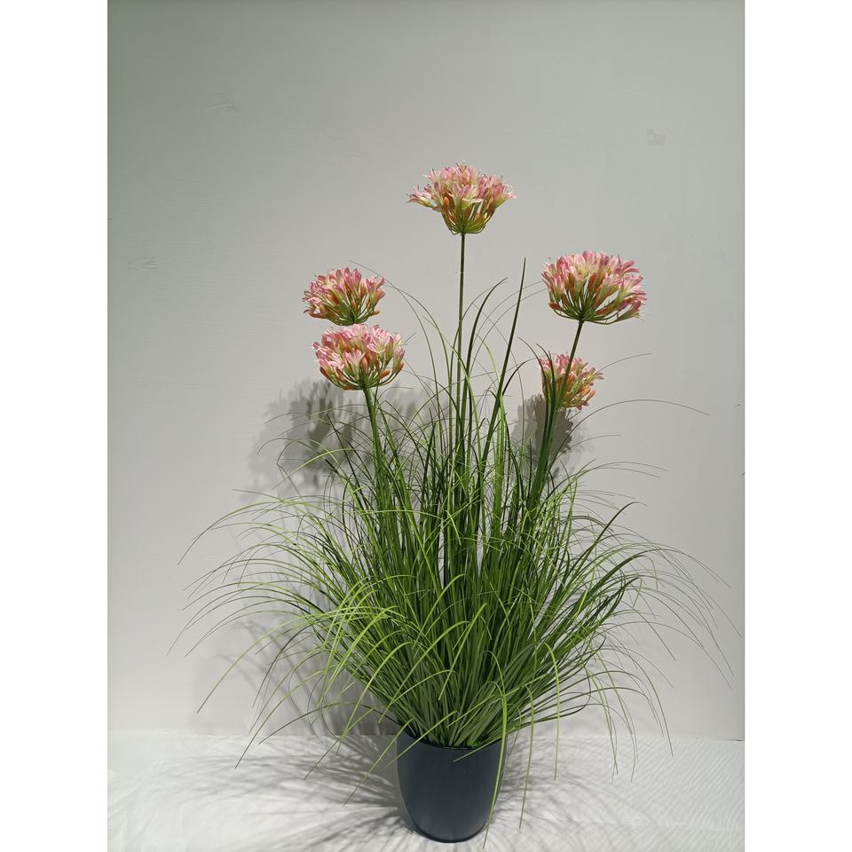 Artificial Orchid Silk Flower Black Plastic Pot Wedding Valentine's Day ...