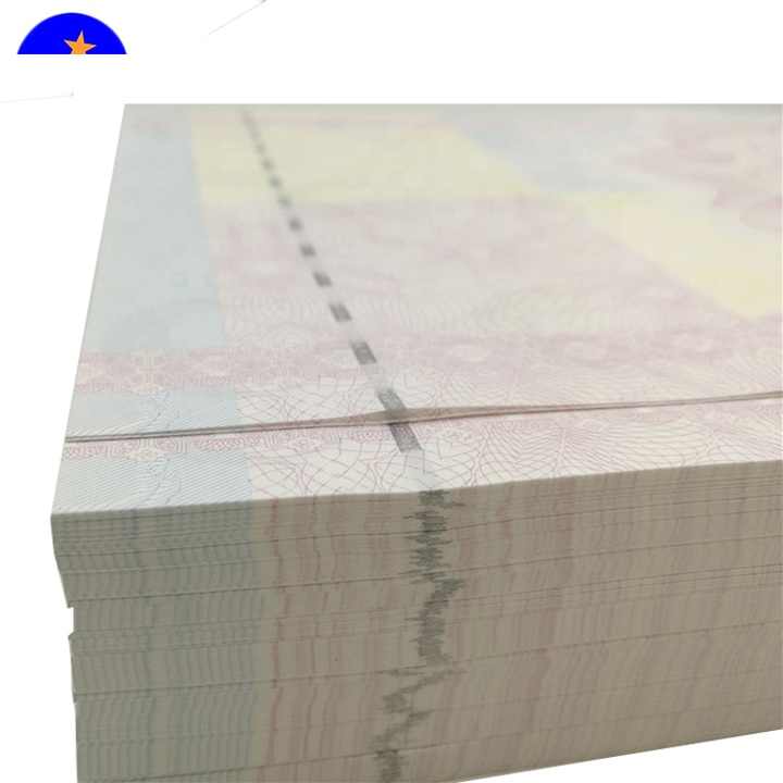 Fluorescent Security Papers - UV Fiber Certificate Printings