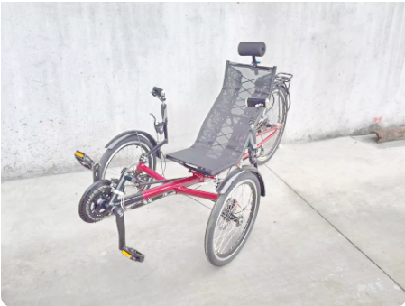 26-Inch 3 Seater Recumbent Tricycle with Disc Brake