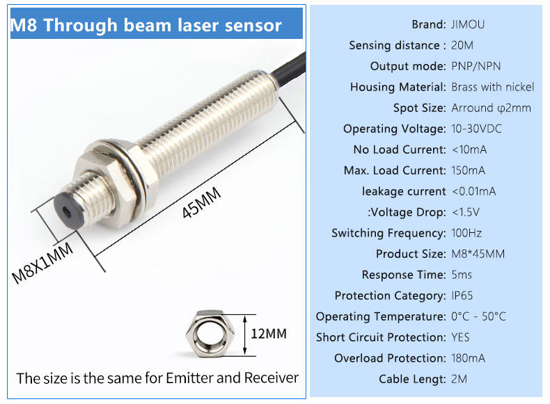JIMOU through-beam laser sensor switch of various sizes Products from ...