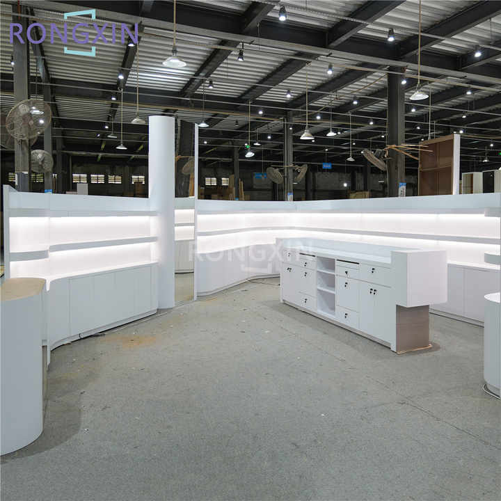 Wall Mounted MDF Display Rack Cabinet Retail Shop Store Interior Stand ...