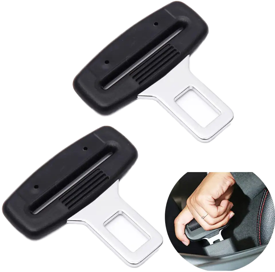 Auto Seat Belt Extender with Car Safety Buckle 2-Point System Durable ...