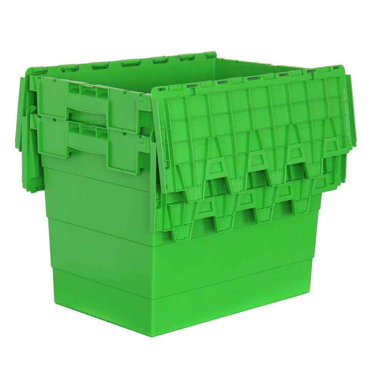 Supermarket Warehouse Virgin Material PP Solid Box Moving Storage Lock Crates Tote with ...