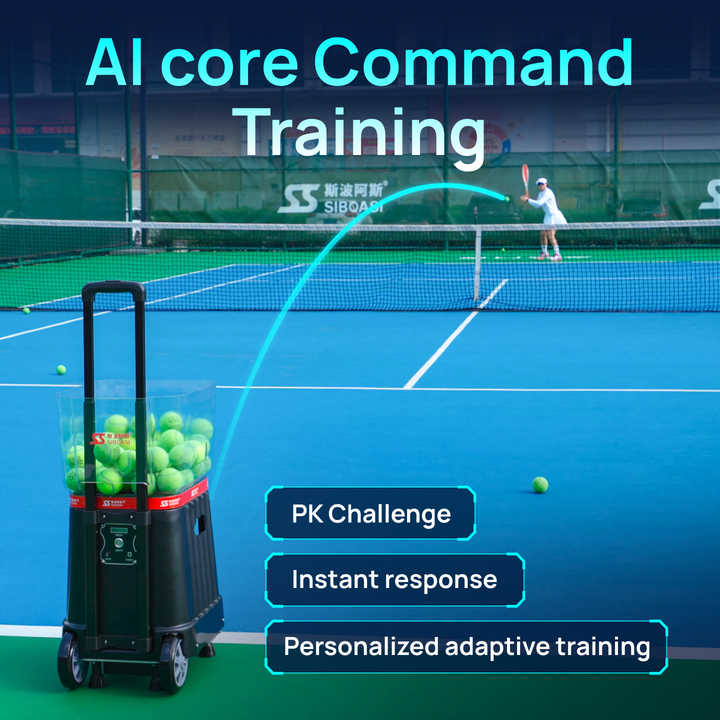 T7 Pro AI Voice Activated Tennis Ball Machine with 35 Programmable ...