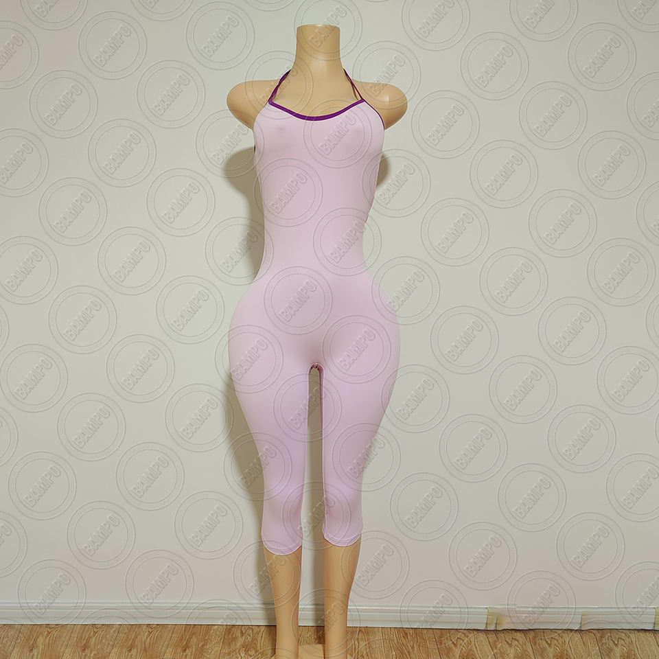 Women Jumpsuits Custom LOGO Workout Spandex Bodycon Rompers Matching ...