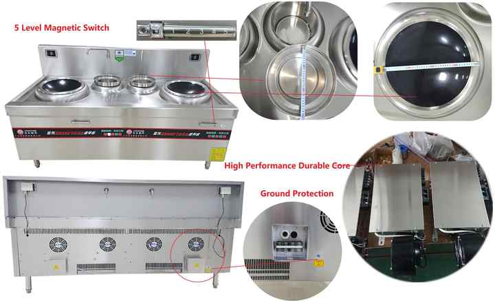 Natural Gas Single Wok Burners - High Power Cooking Stoves