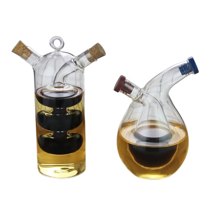 2 in 1 dual Opening Glass Container for Balsamic Vinegar and Olive Oil ...