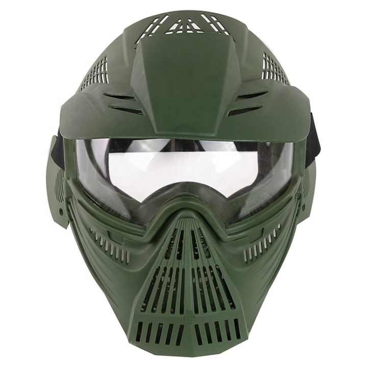 ABS Plastic Full Face Tactical Protect Mask with Nylon Glass Sun Visor ...