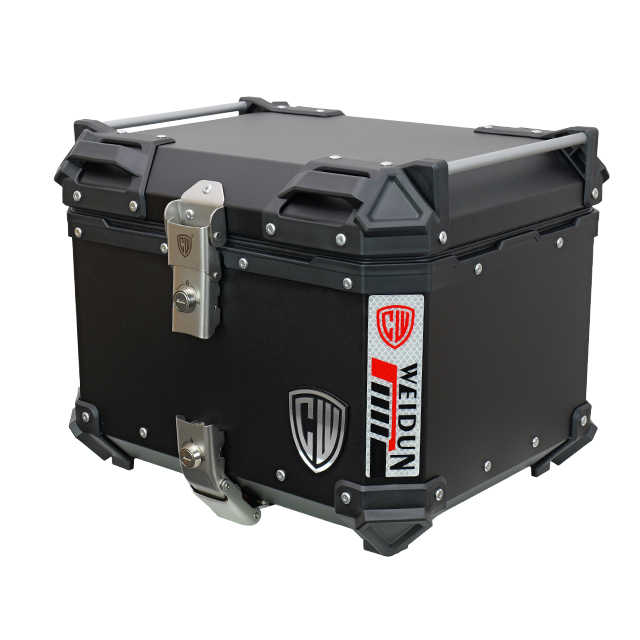 Wholesale Motorcycle Tail Box Top Case 45L Black Aluminum Alloy Large Trunk Rear Carrier Bag ...