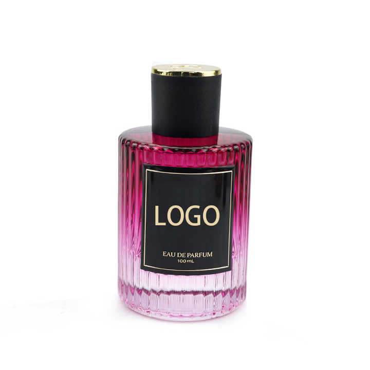 100ml Luxury Gradient Perfume Bottle Cosmetic Packaging Cylinder Stripe ...