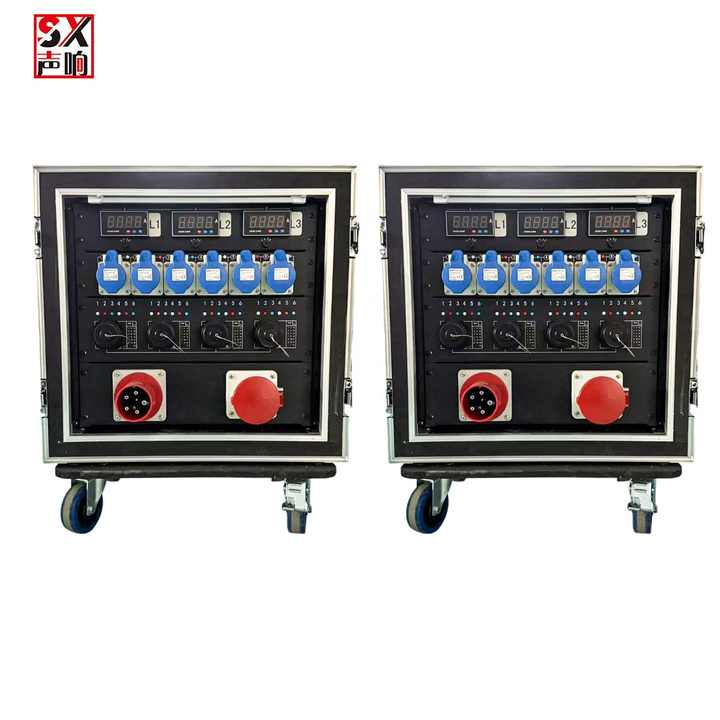 30 Channels 380V 63A Distribution Electrical Box Socapex Outlets Single ...