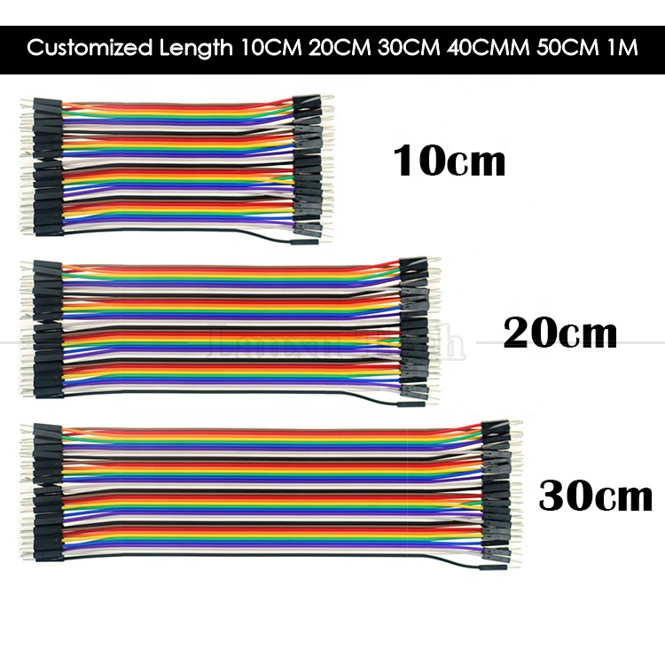 Breadboard Jumper Wires 40pcs 20cm Dupont FEMALE-FEMALE Jumper GPIO ...