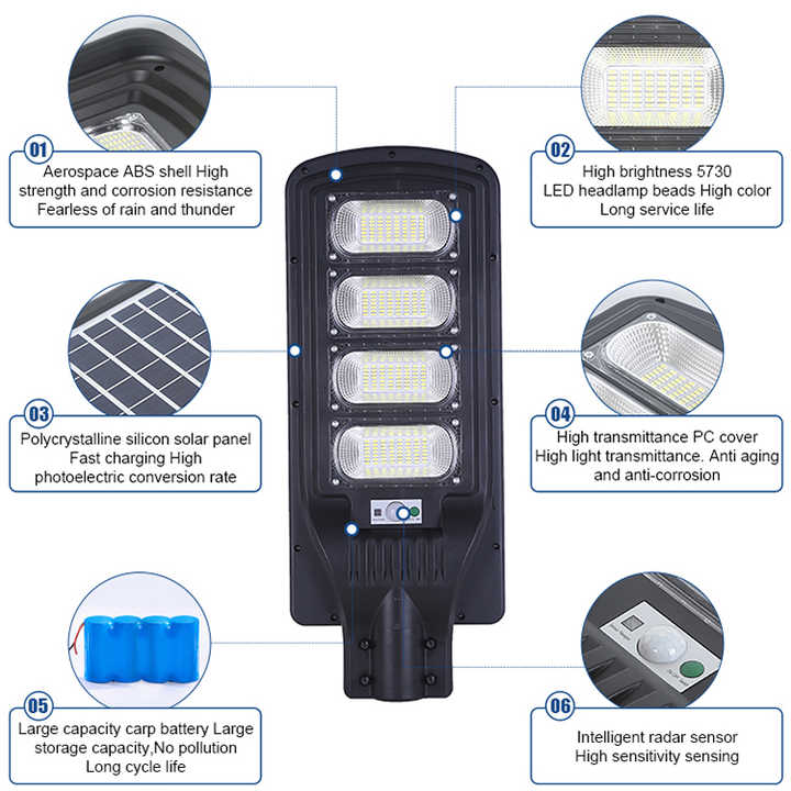 Road Outdoor Smart Sensor Control Ip65 Waterproof 50w 100w 150w 200w 250w 300w Led Integrated ...