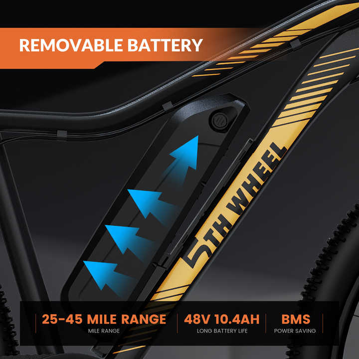 5th Wheel Rover Model Electric Road Bike - 48V 1000W Motor