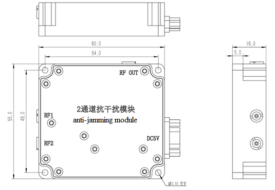 Antenna and Anti-Jamming Module Receive Bd-B1/GPS-L1/Galileo-E1 ...